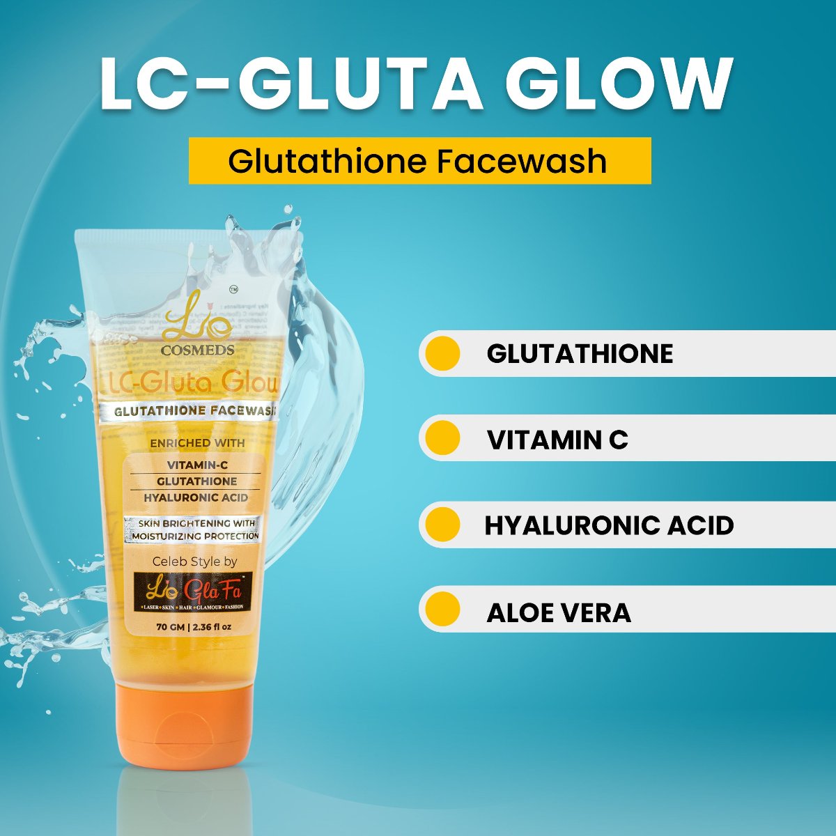 LC Gluta Glow Glutathione Skin Whitening Facewash – Lio Cosmeds