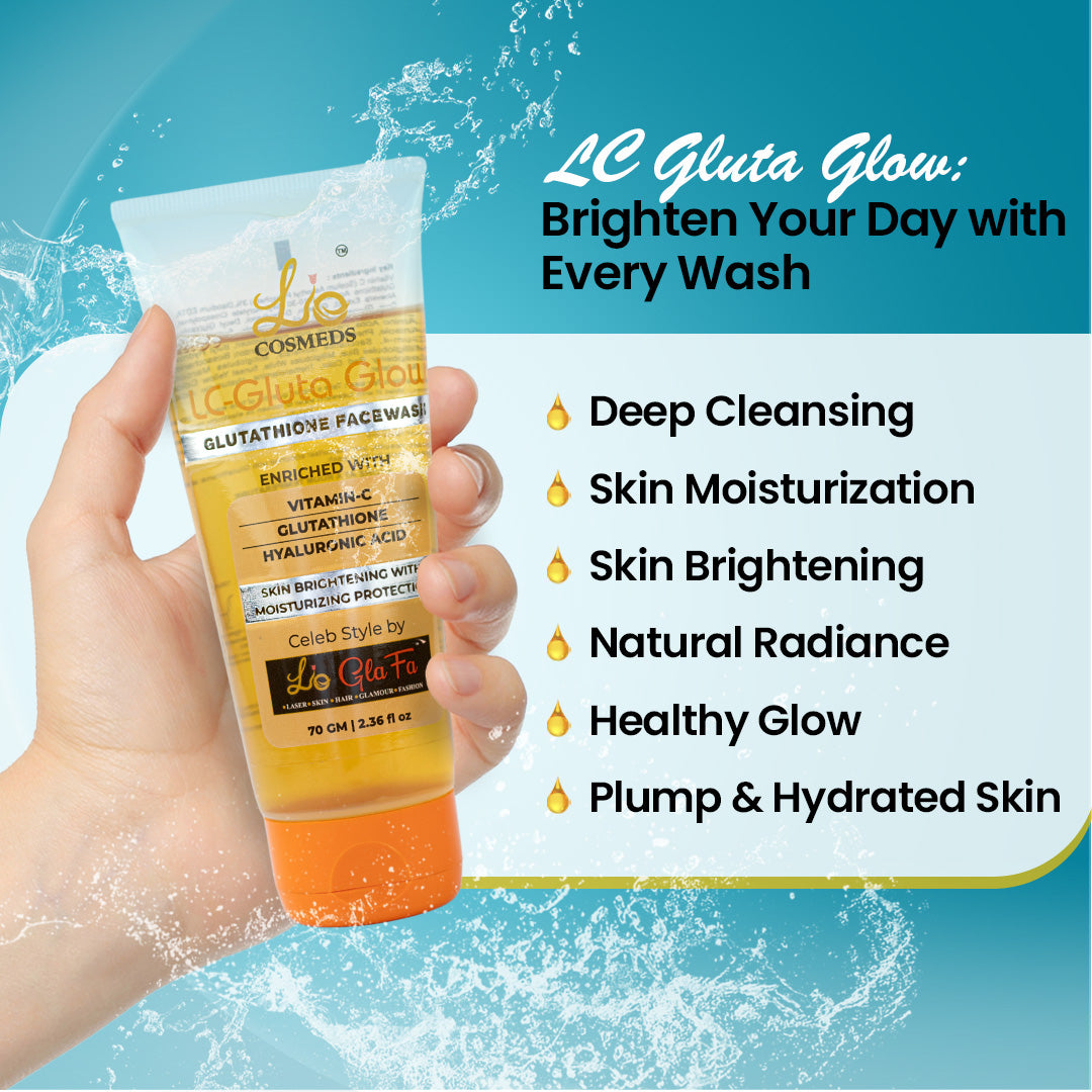 LC Gluta Glow Glutathione Skin Whitening Facewash – Lio Cosmeds
