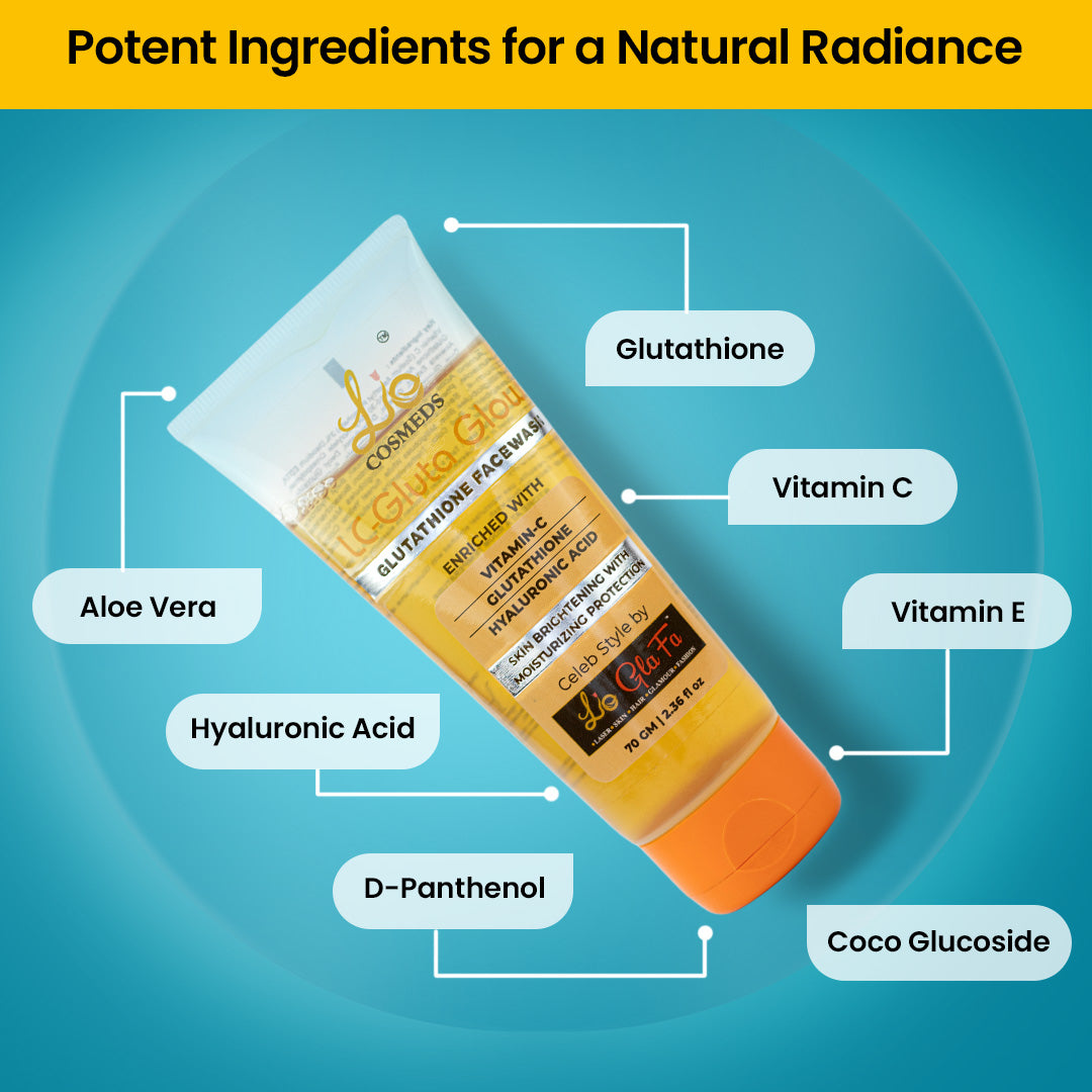 LC Gluta Glow Glutathione Skin Whitening Facewash – Lio Cosmeds